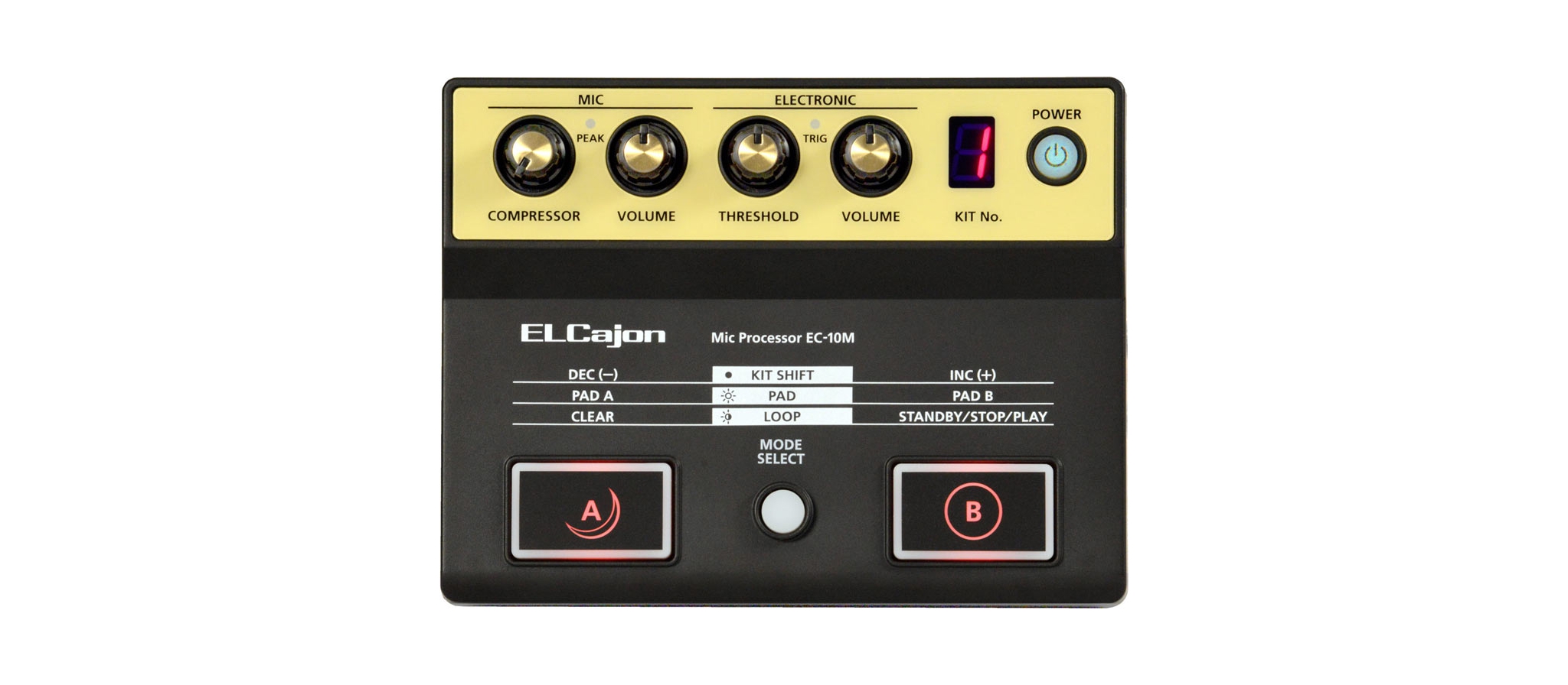 Roland EC-10M ELCajon Mic Processor|voor cajon| Dijkmanmuziek.nl