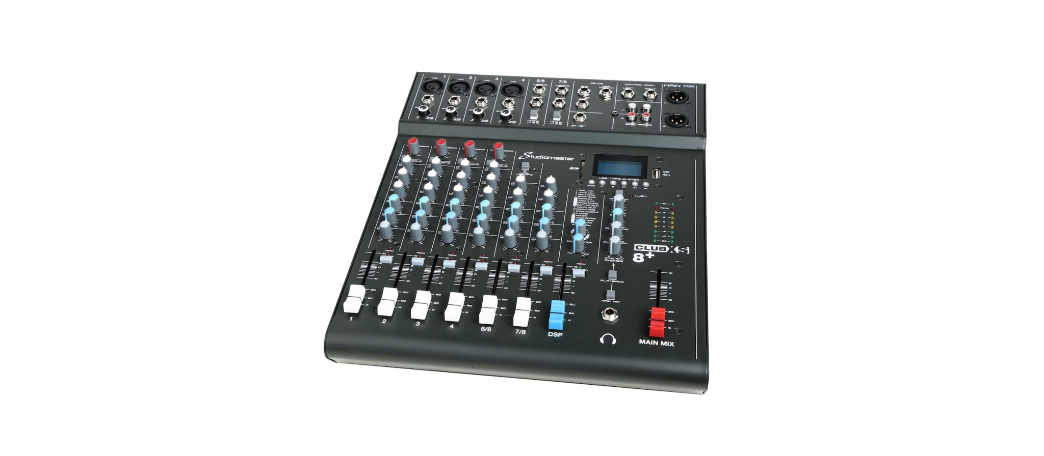 Studiomaster Club XS 8+ Mixer|USB,Bluetooth | Dijkman Muziek