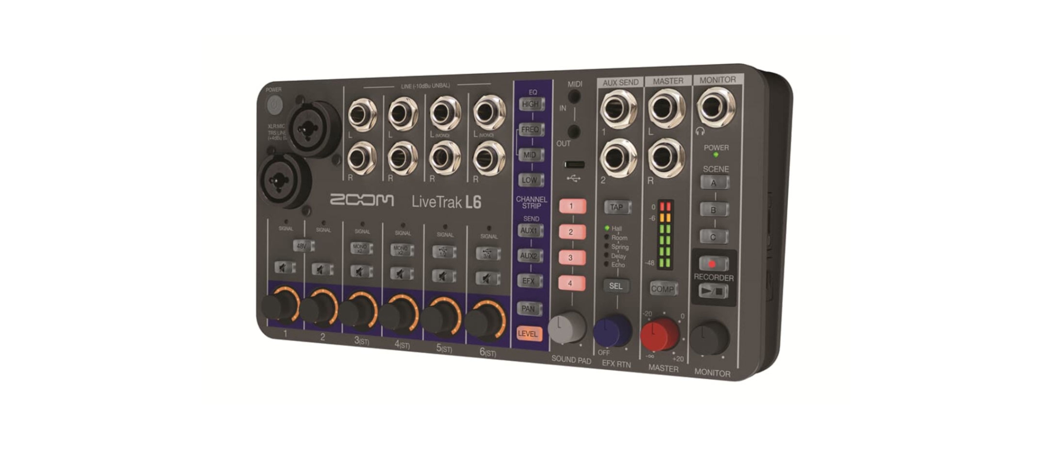 Zoom LiveTrak L6 Digital mixer Recorder | DijkmanMuziek